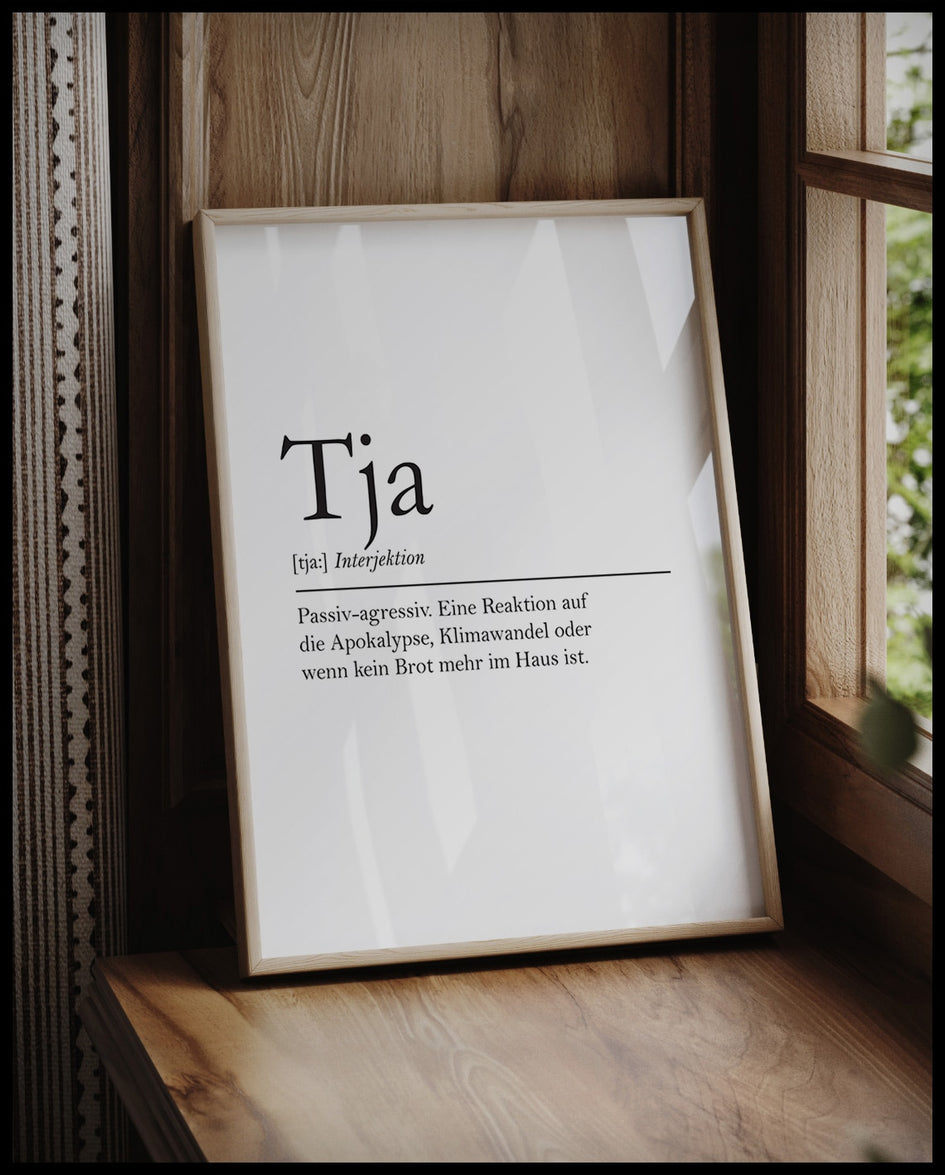 Definitionsposter - Tja